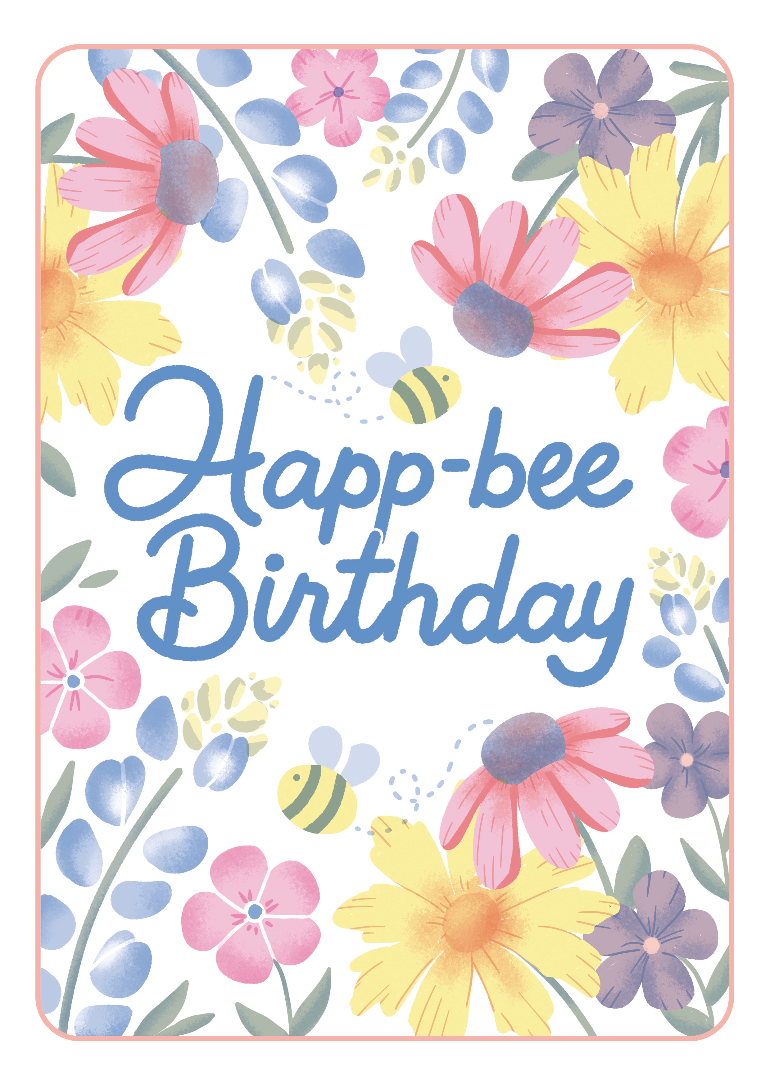 Bee Birthday Card – Michaela Made