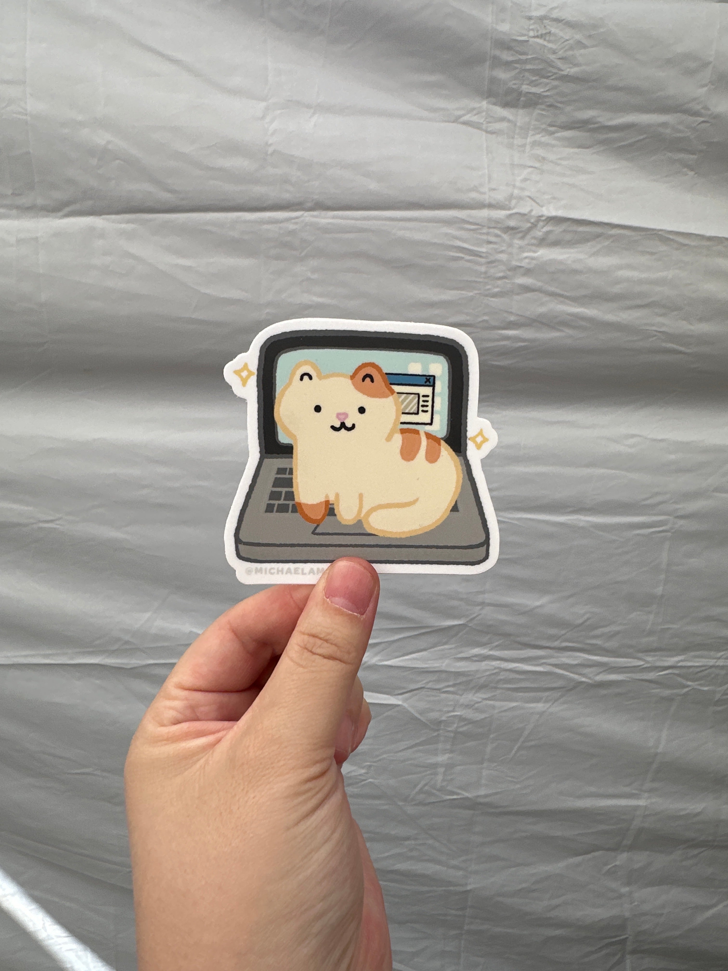 Laptop Cat Sticker – Michaela Made