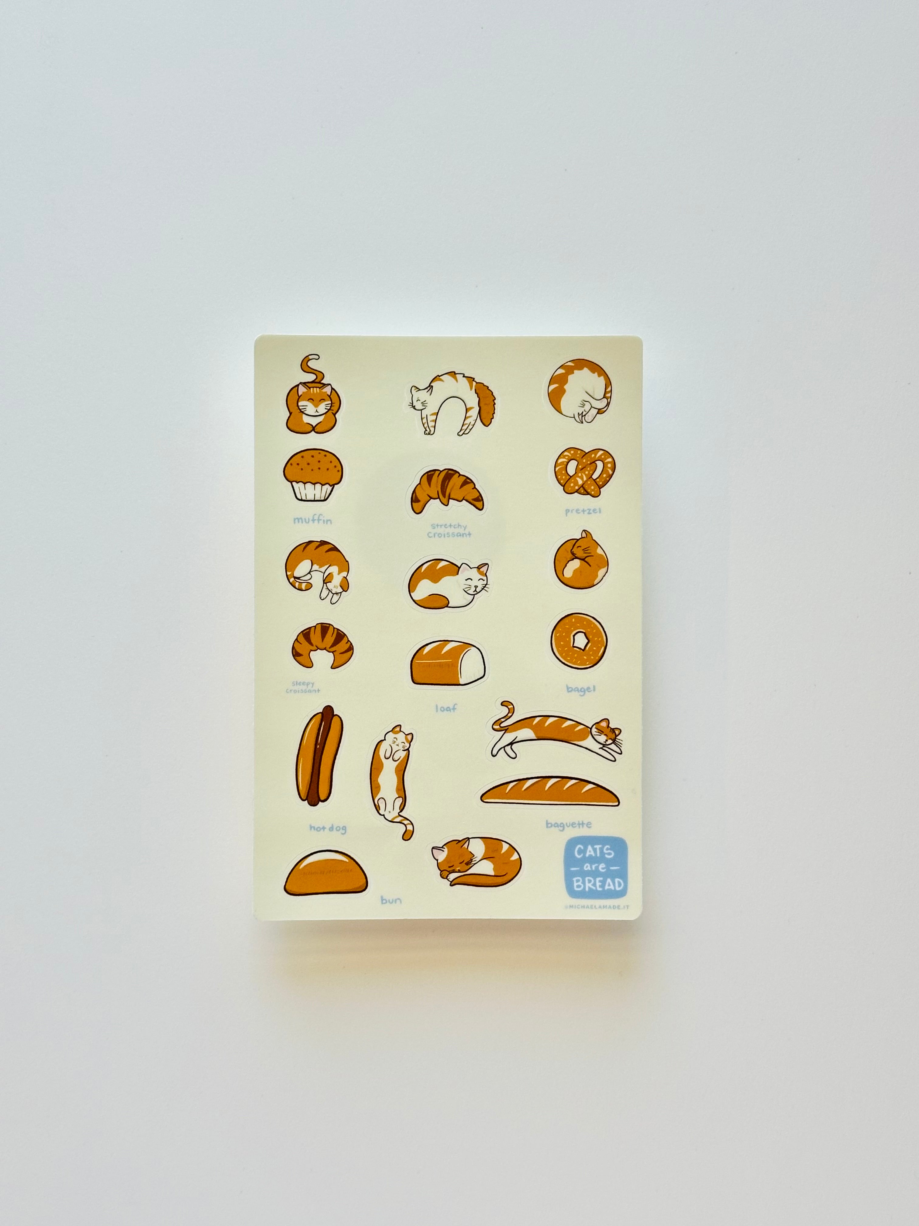 Bread Cats Sticker Sheet – Michaela Made