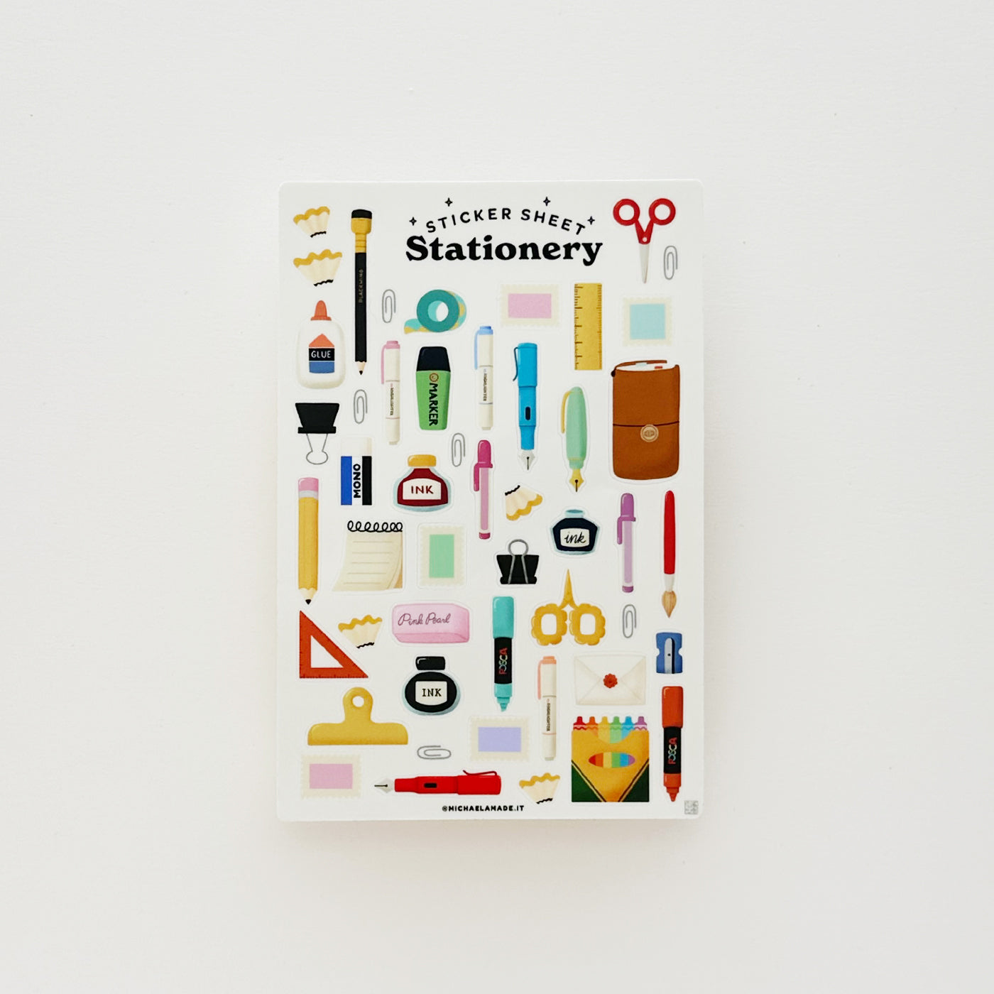Stationery Sticker Sheet – Michaela Made